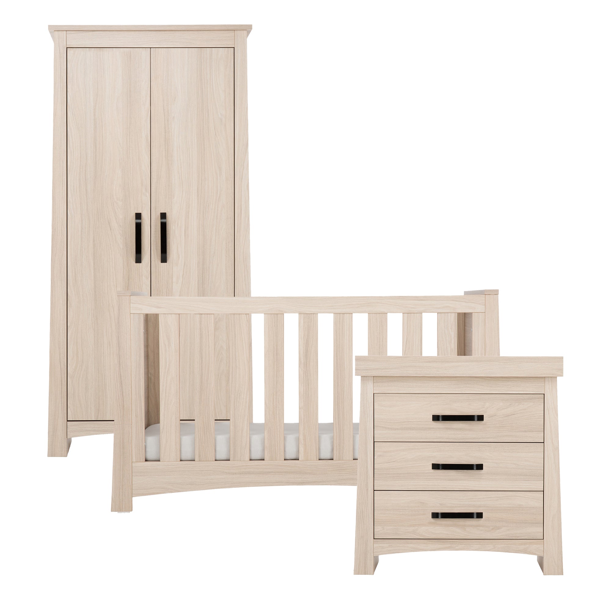 CuddleCo 3 Piece Set with Cot Bed and Drawer Unit - Isla – Baby and ...